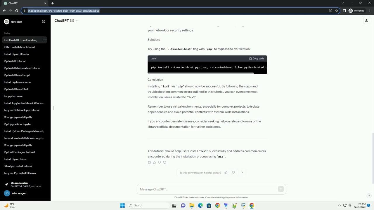 Lxml Install Error Pip Youtube