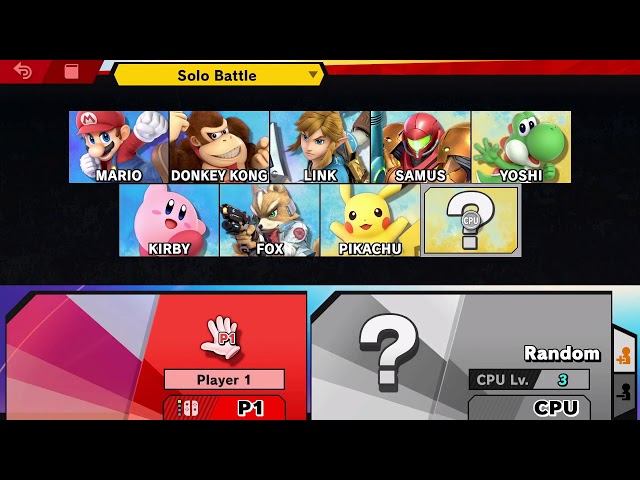 Super Smash Bros 4 Character Select Screen