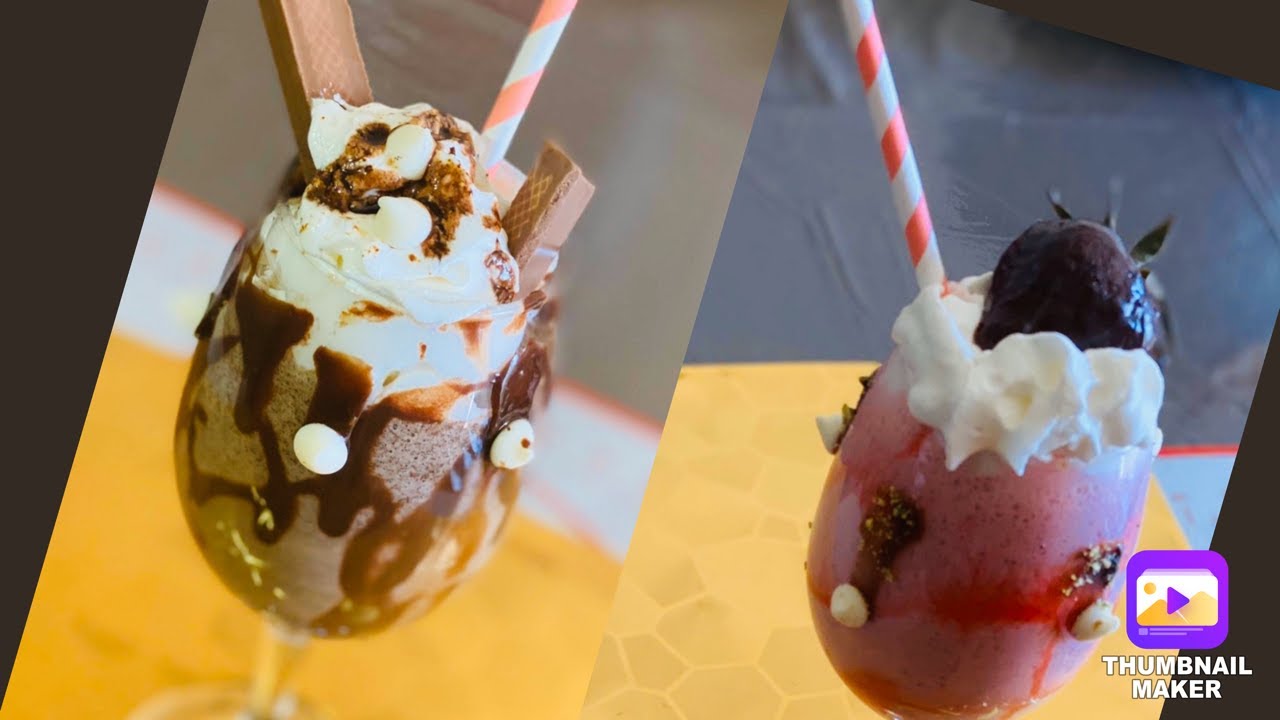 2 Different Milkshakes Recipe | Strawberry and Chocolate Oreo Shake ...