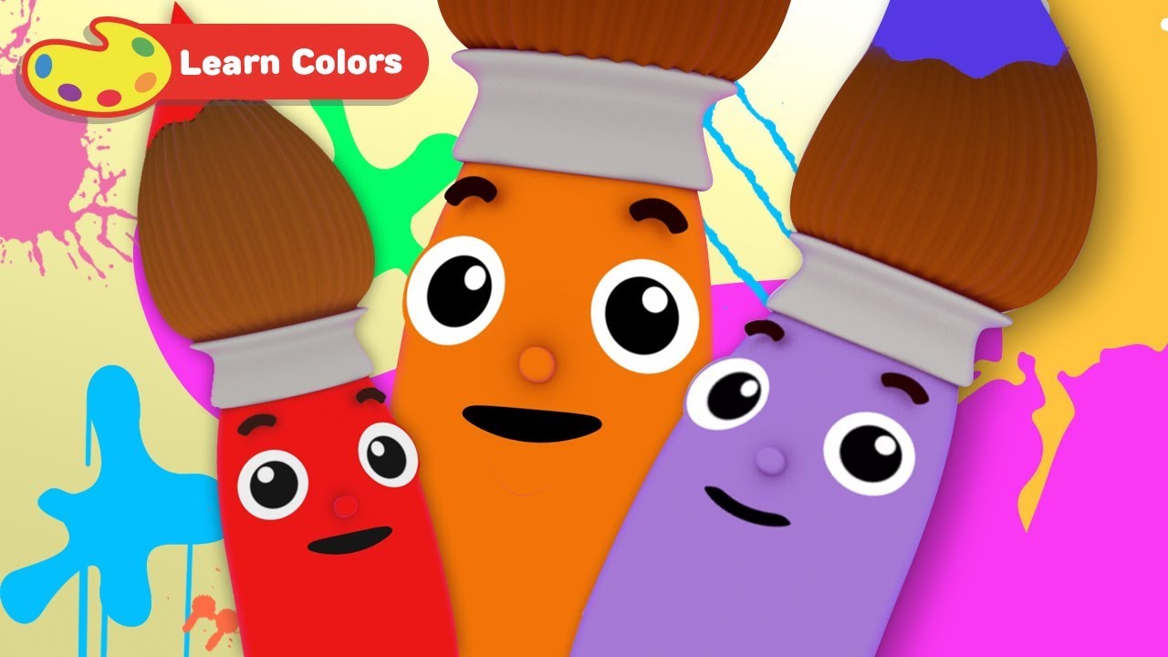 Learn Colors for Babies w Petey Paintbrush | Early Learning Videos for ...