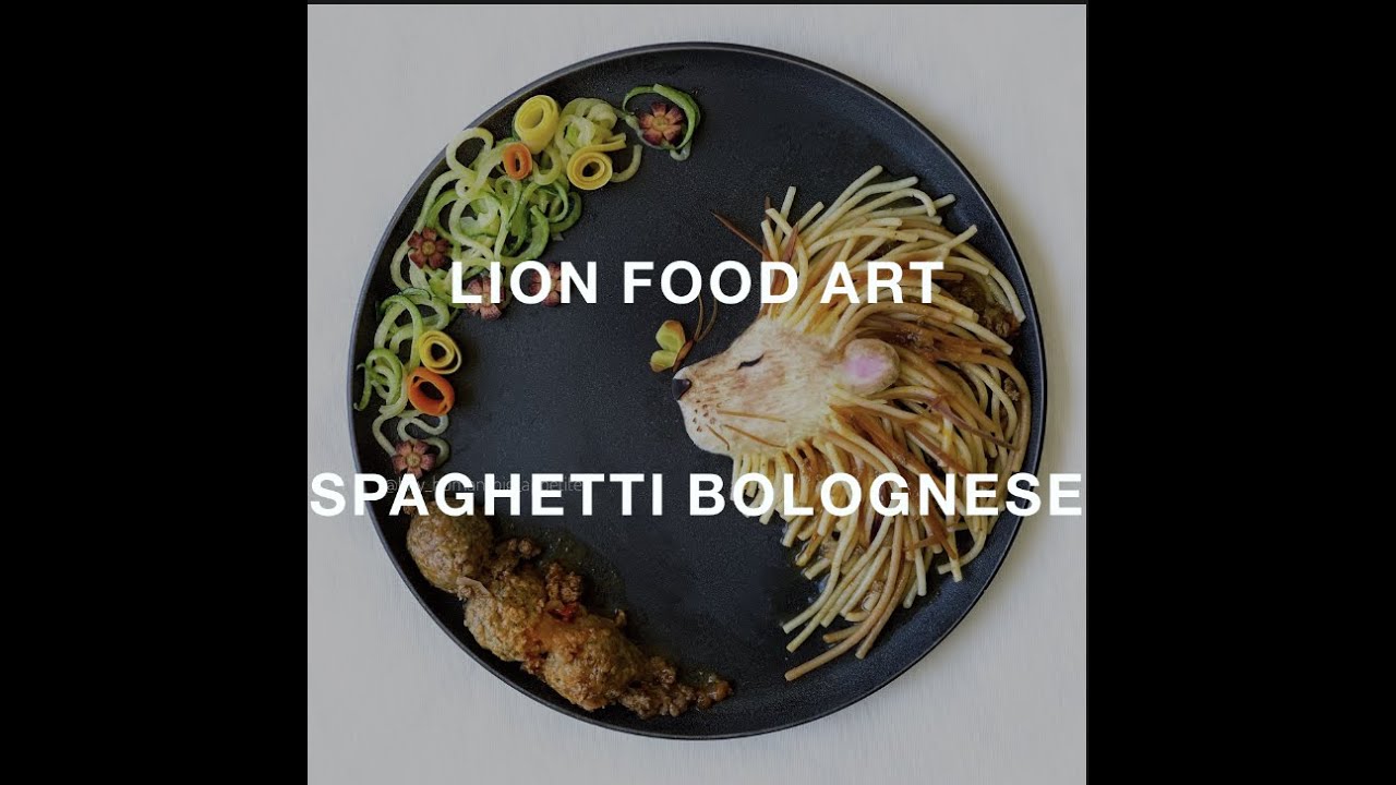 How to make the lion food art (Spaghetti bolognese). - YouTube