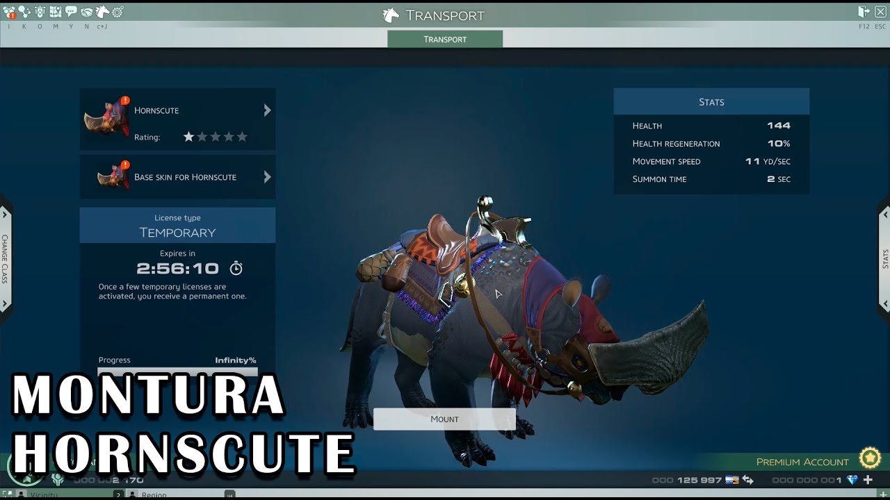 Skyforge - Hornscute montura (Mount) - YouTube