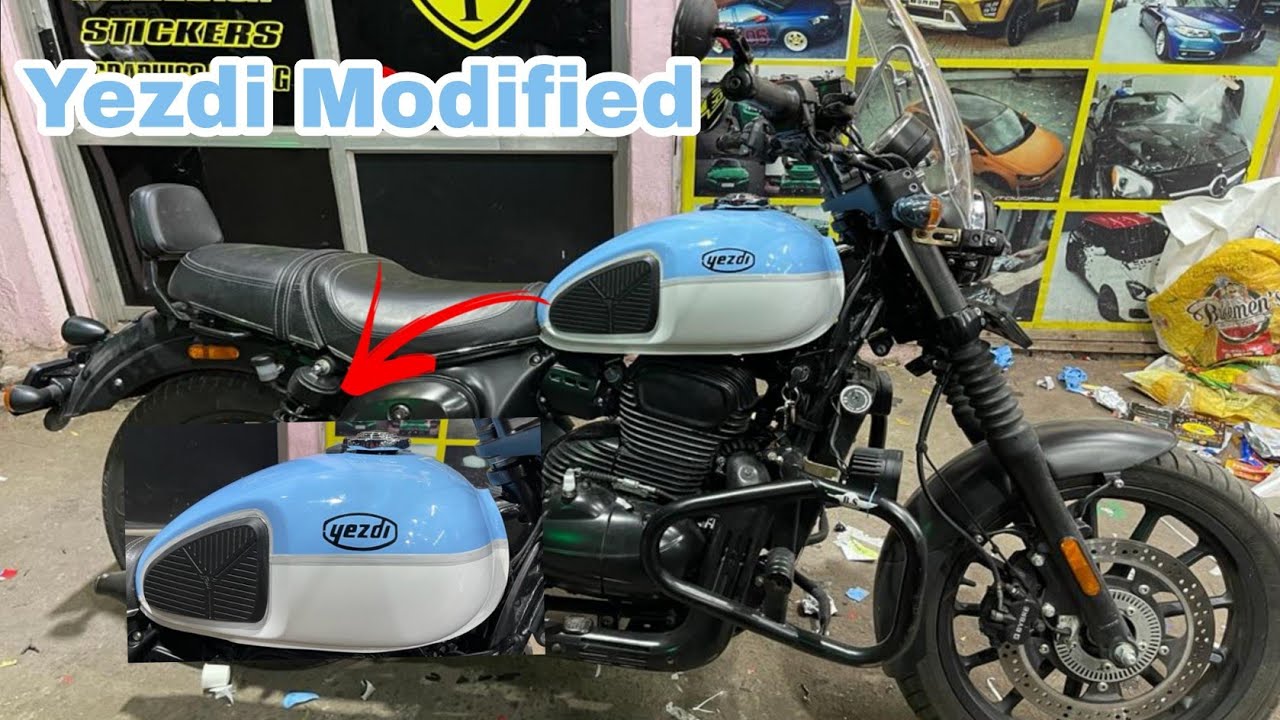 Yezdi Roadster modified 🔥New Colour | Yezdi modification #trending # ...