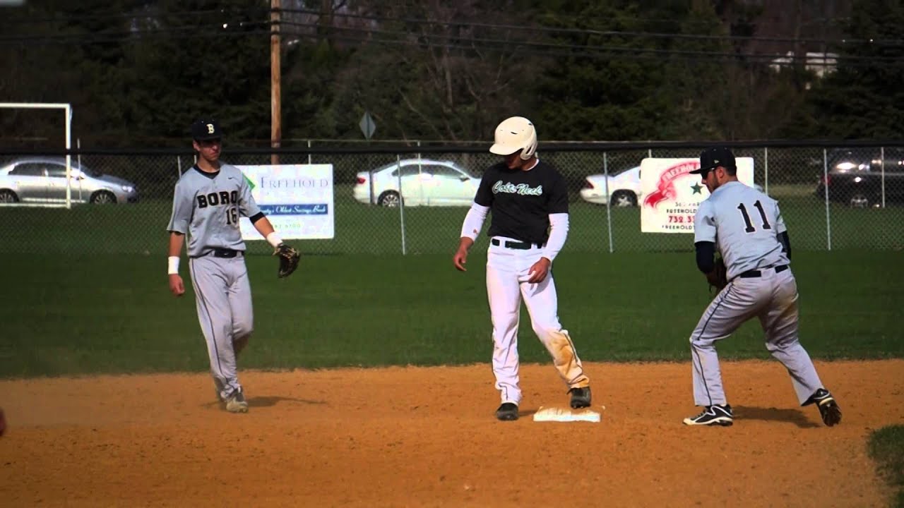 Colts Neck's Mike Antico steals second base - YouTube