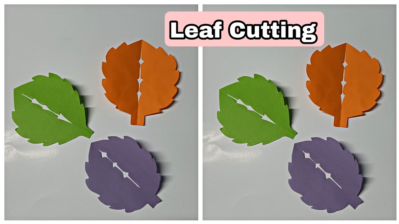 Paper leaf cutting ideas🌿 || DIY paper craft || Handmade paper leaf ...