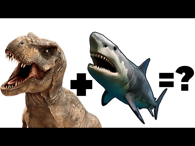 Megalodonhaai Vergeleken Met T Rex T Rex And Megalodon Hybrid