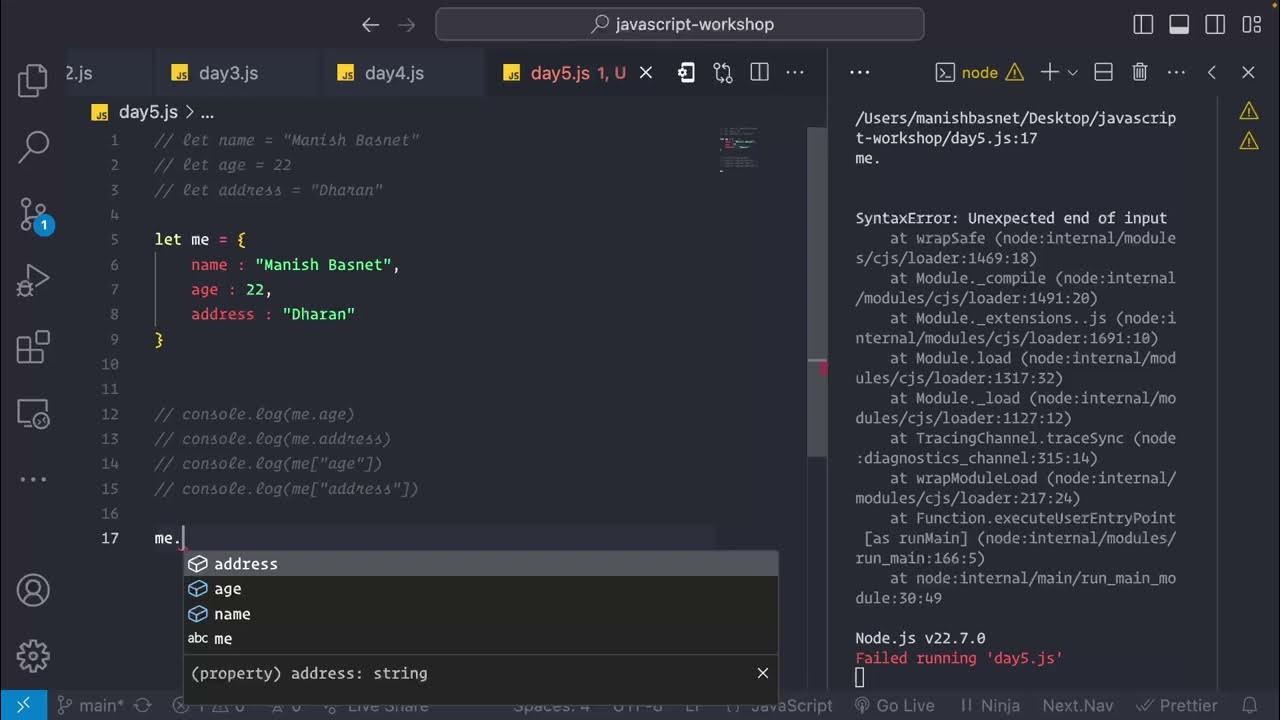 Javascript Day 5 - YouTube