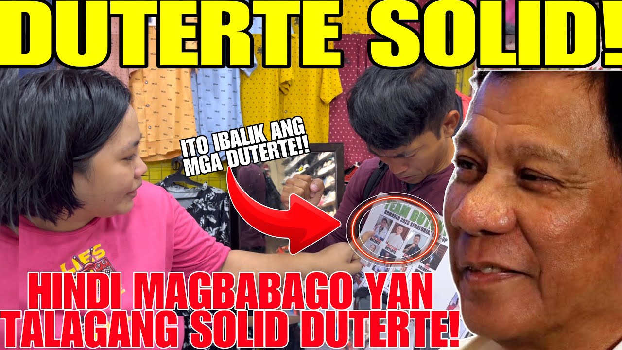 KALYE SURVEY! DI MAPIGILAN! TALAGANG SOLID DUTERTE SI ATE HANGGANG DULO!! HINDI MAGBABAGO ...