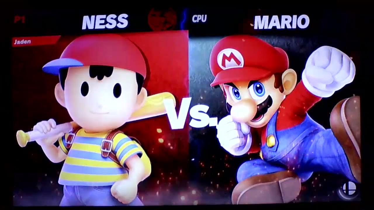 Super Smash Bros. Ultimate: Ness VS. Mario - "Super Sudden Death." - YouTube