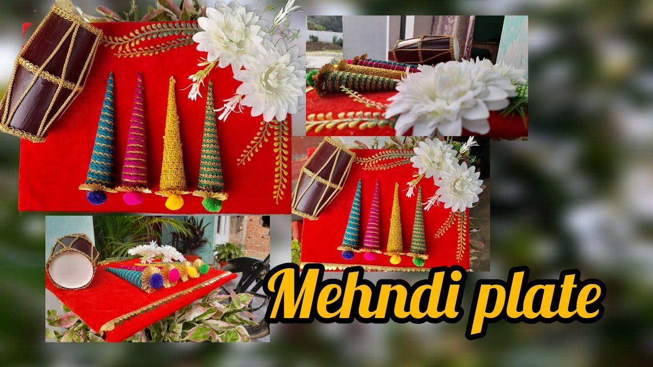 Leatest mehndi plate design,treditional mehndi Platter decoration at ...