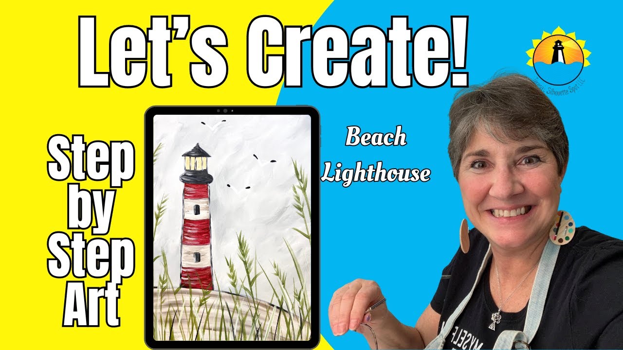 How to paint a Lighthouse:Easy Step by Step Acrylic Painting Tutorial # ...