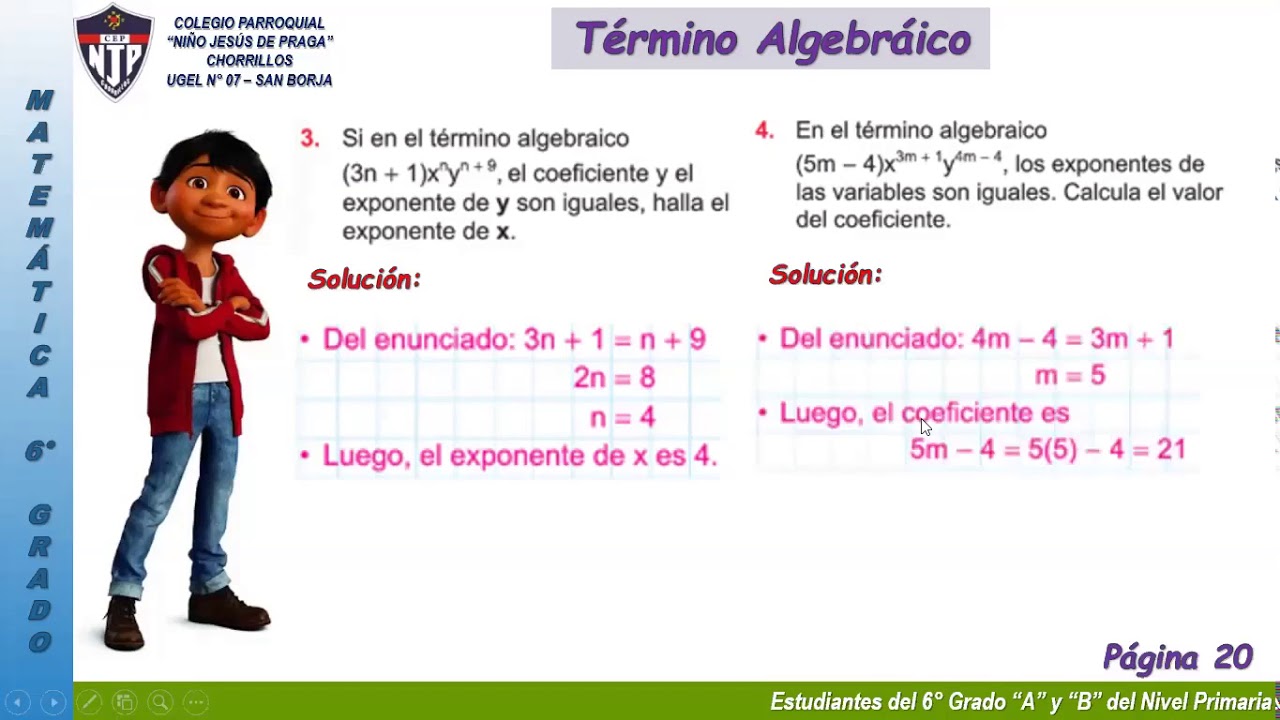 RESOLVIENDO PROBLEMAS DE INTRODUCCIÓN AL ÁLGEBRA 6TO GRADO DE PRIMARIA ...