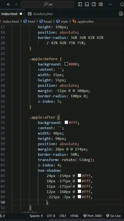 How to Make Apple Logo | HTML CSS - YouTube