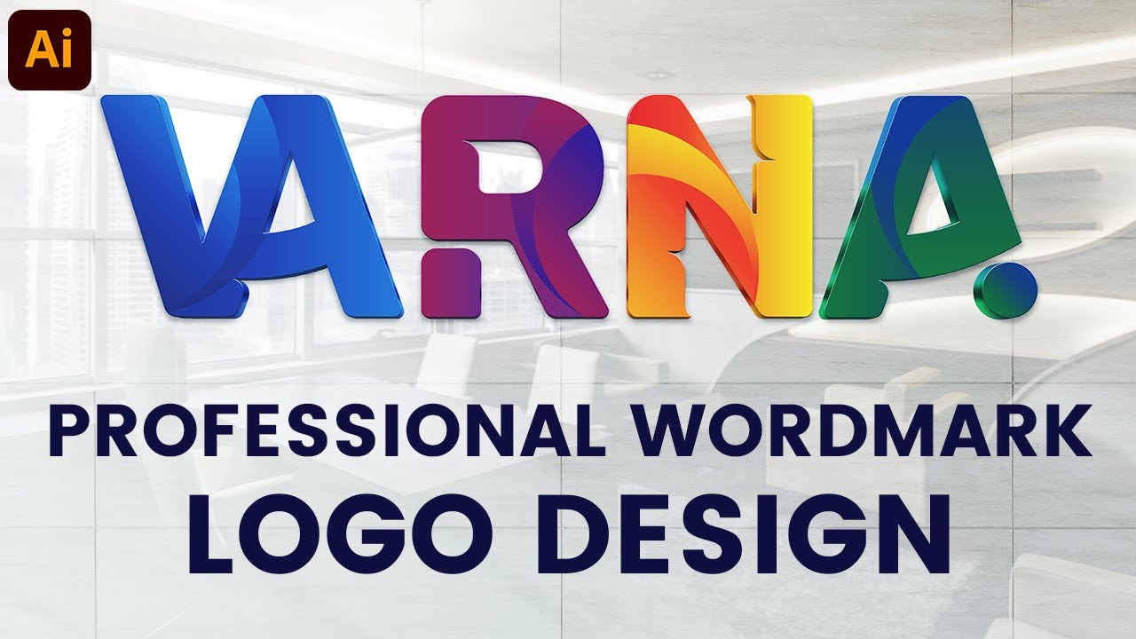 How to Create Word Mark Logo Design in Adobe Illustrator - YouTube