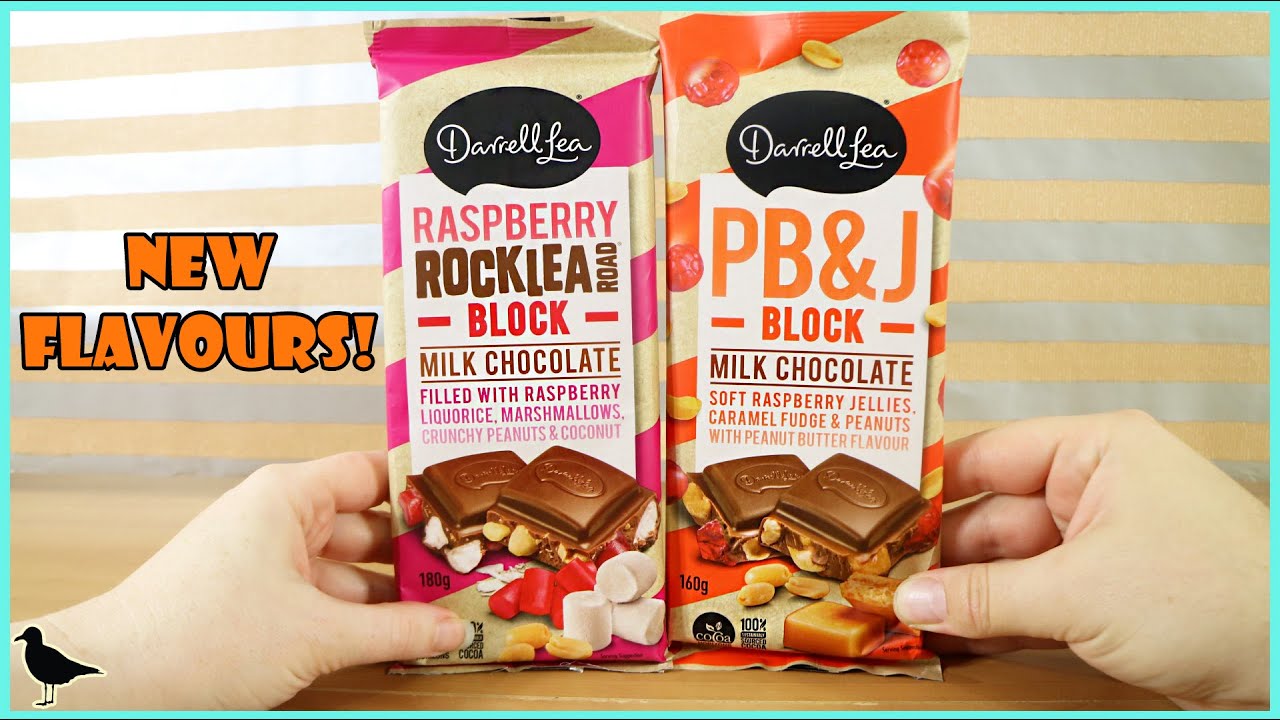 Darrell Lea PB &J + Raspberry Rocklea Road Chocolate Block Food Tasting ...