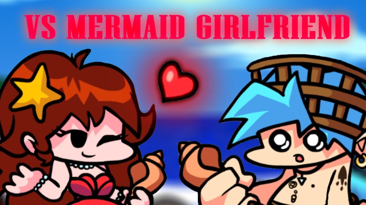 FNF VS MERMAID GIRLFRIEND (SEASIDE SERENADE ) - YouTube