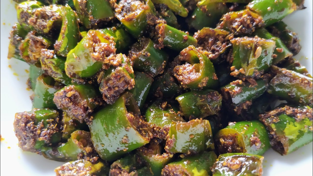 વઘારેલા મરચા બનાવાની રીત|Hari Mirch Fry|vagharela Lila marcha recipe ...