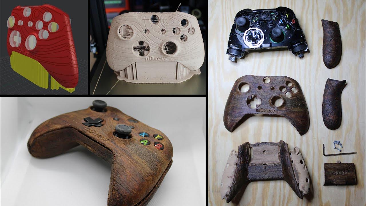 3d printed wooden Xbox controller - YouTube