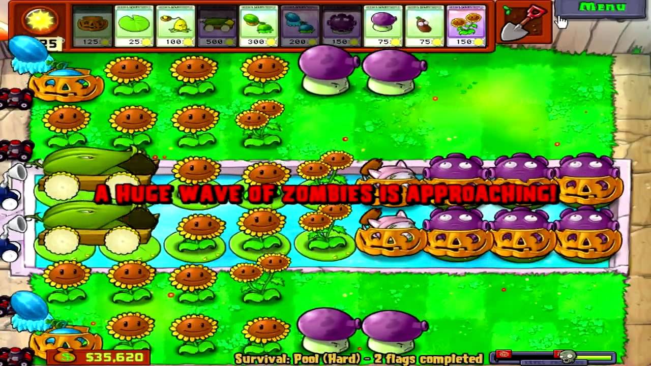 Plants vs Zombies endless : simple 6 cobs setup - YouTube