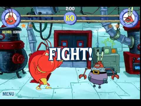 추억의 스폰지밥 격투 게임! SpongeBob Squarepants Reef Rumble Game (with Larry The ...