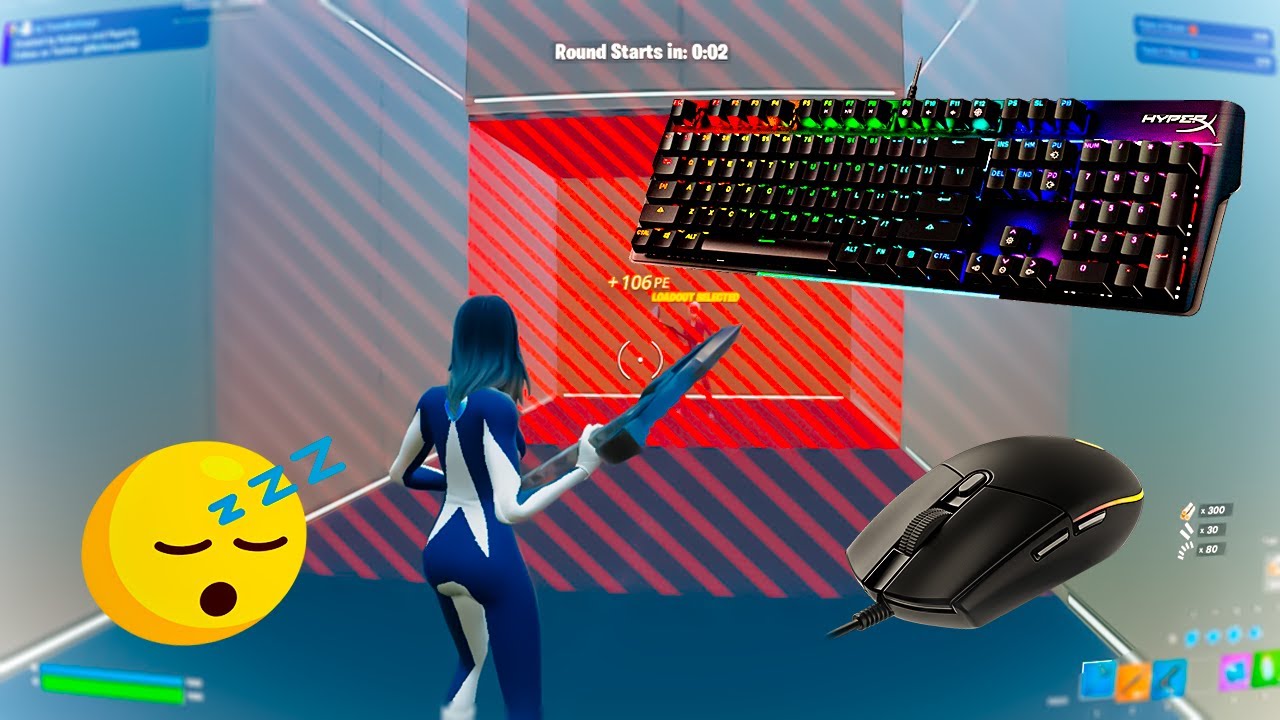 HyperX Alloy Origins ASMR Chill + Lofi 🤩 Piece Control 1v1🏆Satisfying Keyboard Fortnite 144 FPS ...