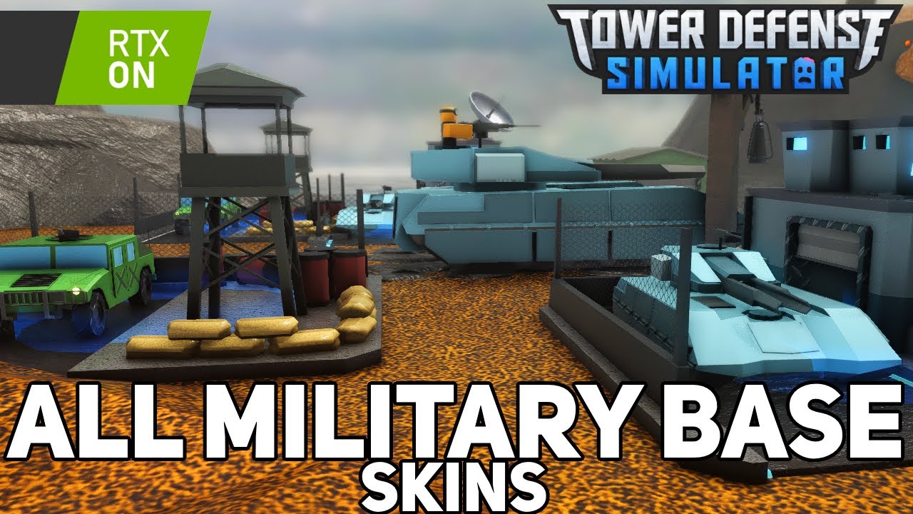 [RTX ON] All Military Base Skins | Tower Defense Simulator - YouTube