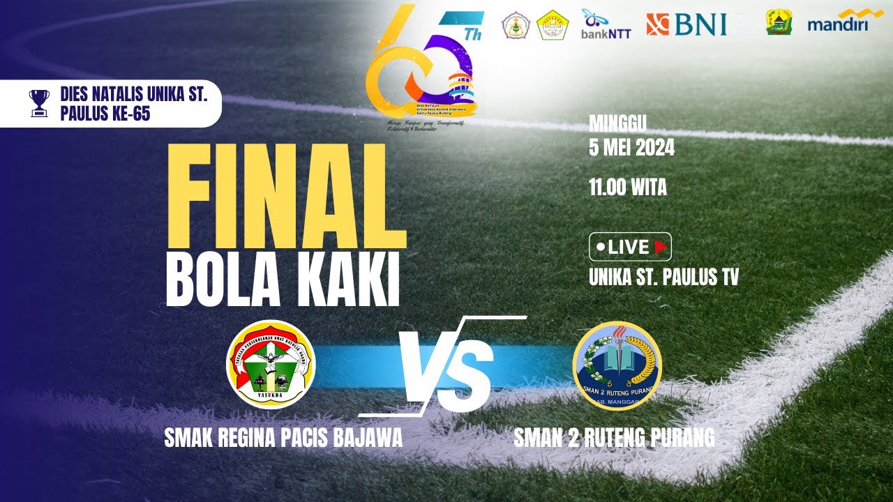 FINAL Bola Kaki SMAS Regina Pacis Bajawa VS SMAN 2 Ruteng Purang - YouTube