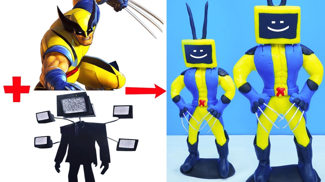 DIY Making WOLVERINE mixed TV MAN vs SKIBIDI TOILET BOSS 🚽 TV MAN ...