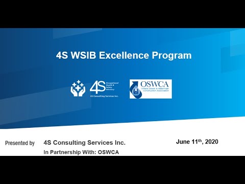 4S Webinar For OSWCA Members - Join WSIB Excellence Program Now To ...