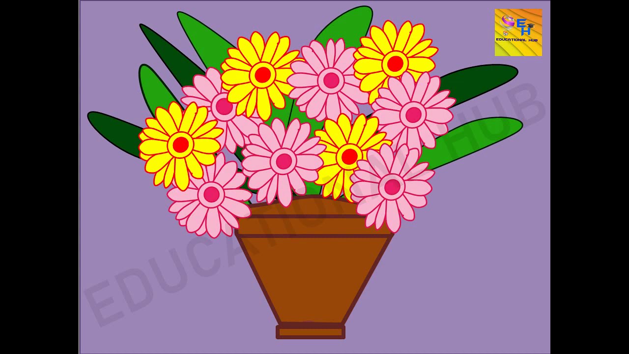 Flower Pot Design Ideas(MS Power Point Drawing & Animation) - YouTube