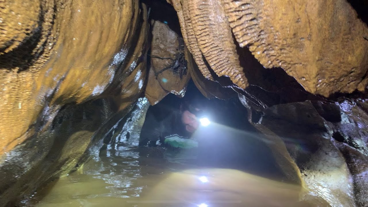 Flooded Stream Cave (Water Level Rising!) - YouTube