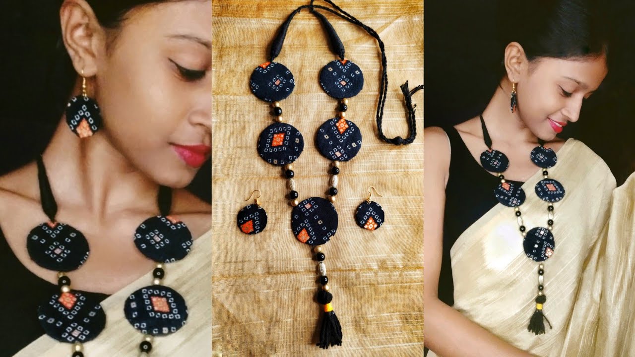 HANDMADE FABRIC JEWELRY | EASY DIY | JEWELRY MAKING AT HOME | GORGEOUS ...