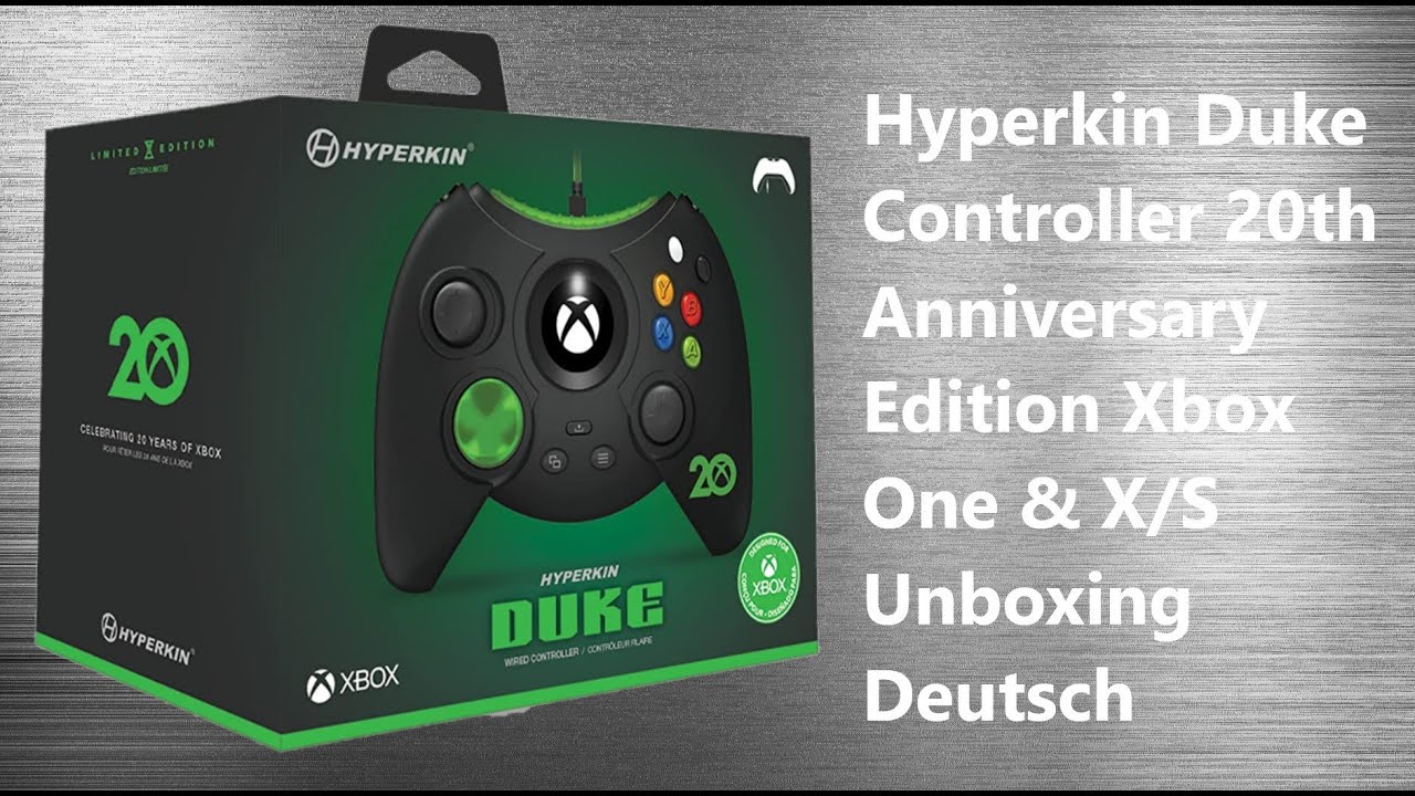 Hyperkin Duke Controller 20th Anniversary Xbox Unboxing German - YouTube