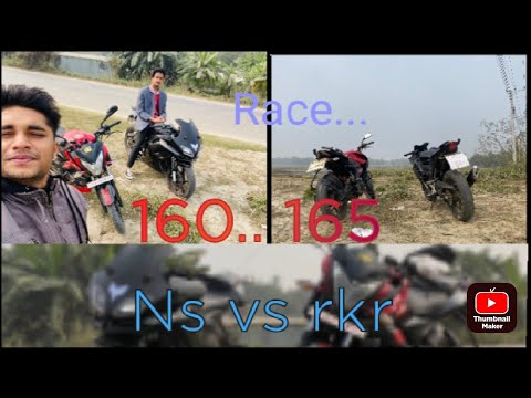 pulsar NS 160.. VS RKR 165... race - YouTube