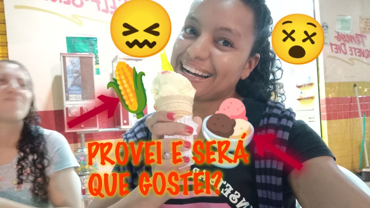 FUI DESAFIADA A COMER SORVETE DE 🌽🌽 - YouTube