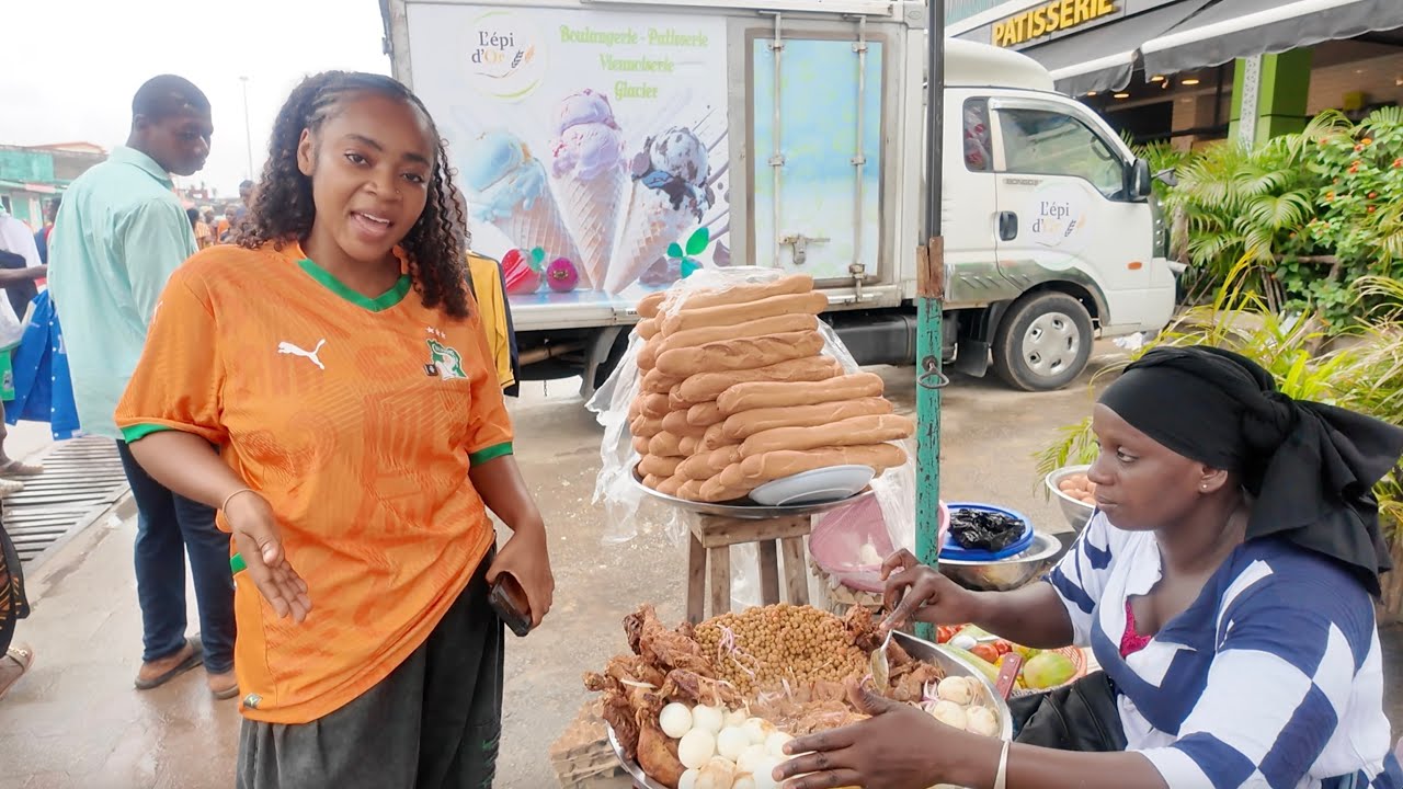 STREET FOOD TOUR in Rural Abidjan || COST of LIVING in Côte d'Ivoire ...