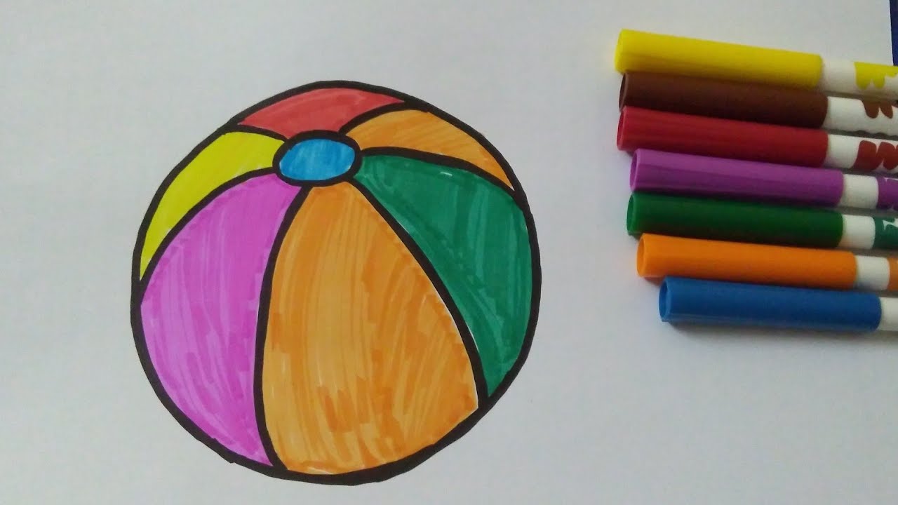 how to draw simple ball, drawing of ball for kids, # drawing, kids ...
