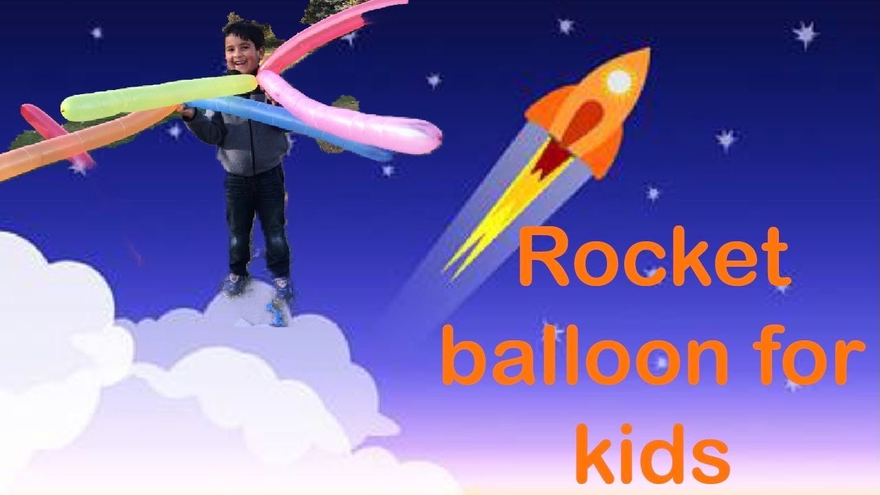 Rocket balloon for kids || Rocket balloon || Learn colors with birthday ...