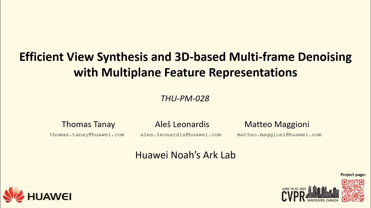 Efficient View Synthesis and 3D-based Multi-frame Denoising with Multiplane Feature ...