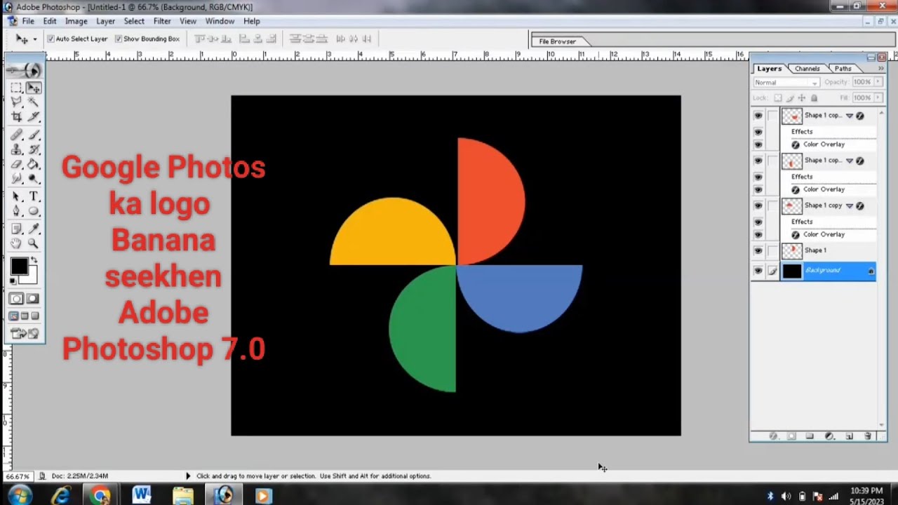 how to make Google Photos logo in Photoshop//Google Photos ka logo ...