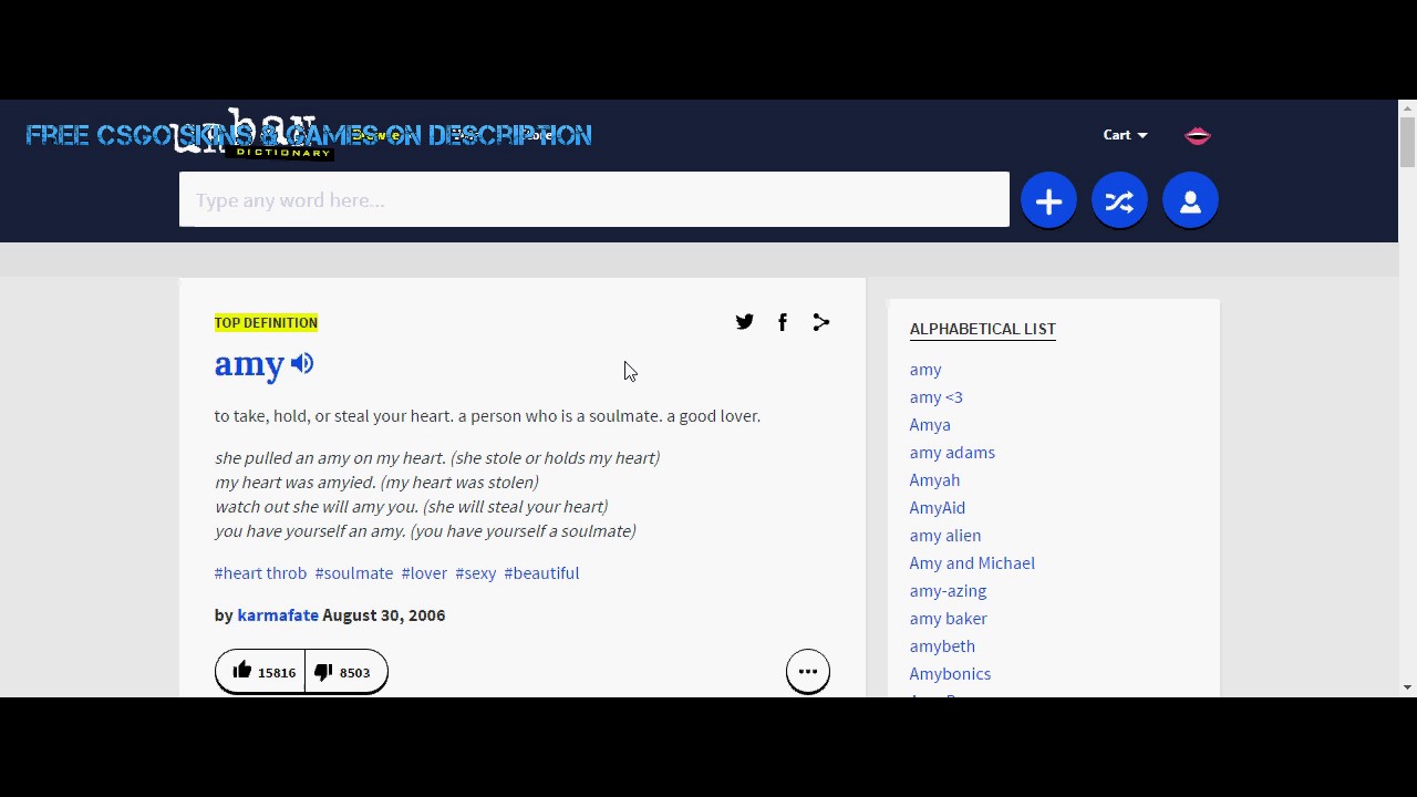 amy meaning & DEFINITION - YouTube