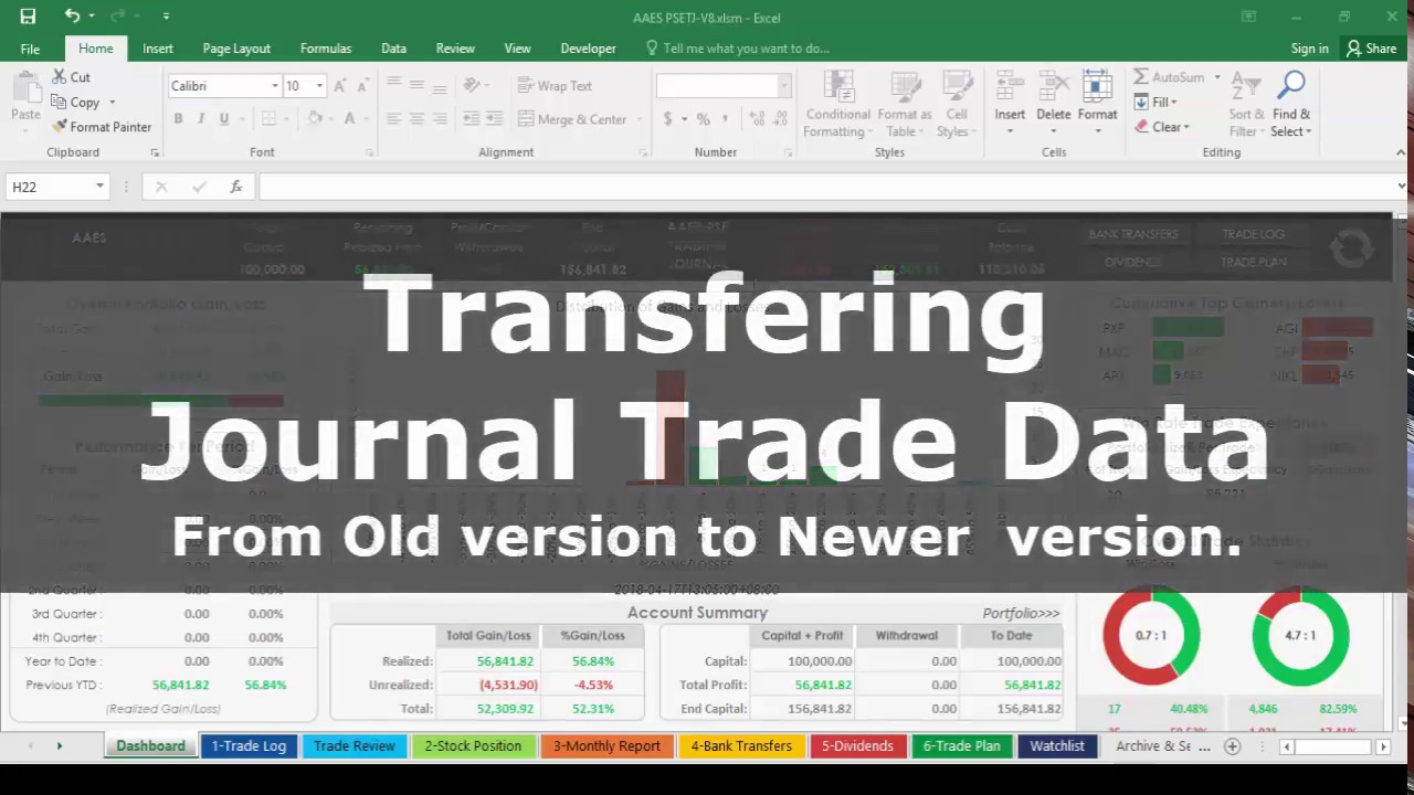 Trasfer Trade History Data From Old To Newer Version in PSE Trading ...