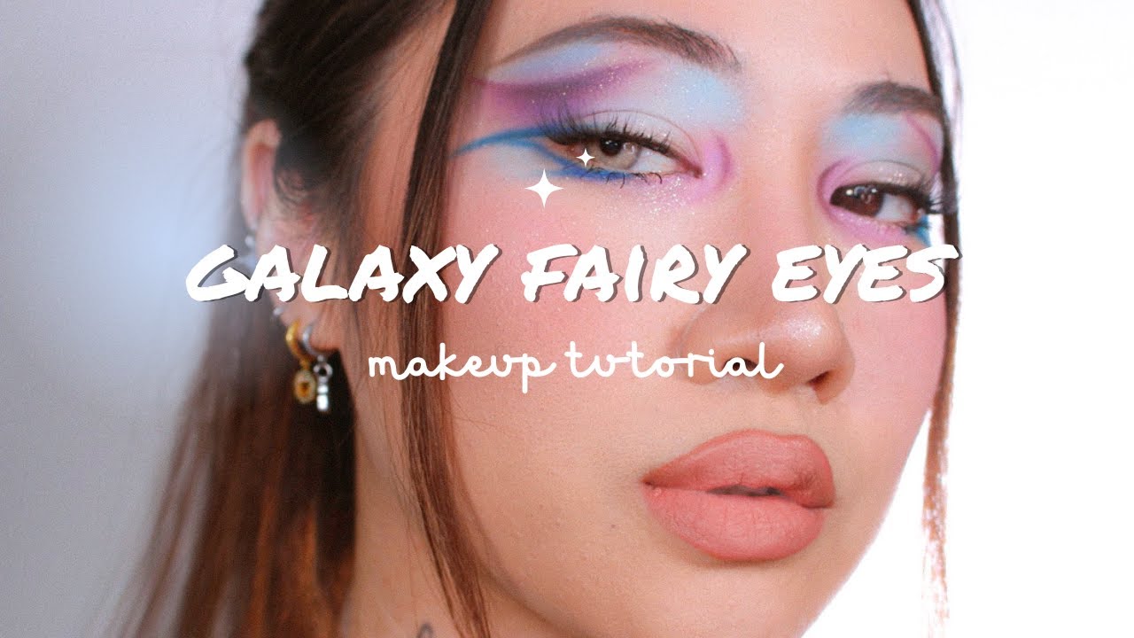 CREATIVE GALAXY FAIRY EYESHADOW & GRAPHIC EYELINER EYE MAKEUP TUTORIAL - YouTube