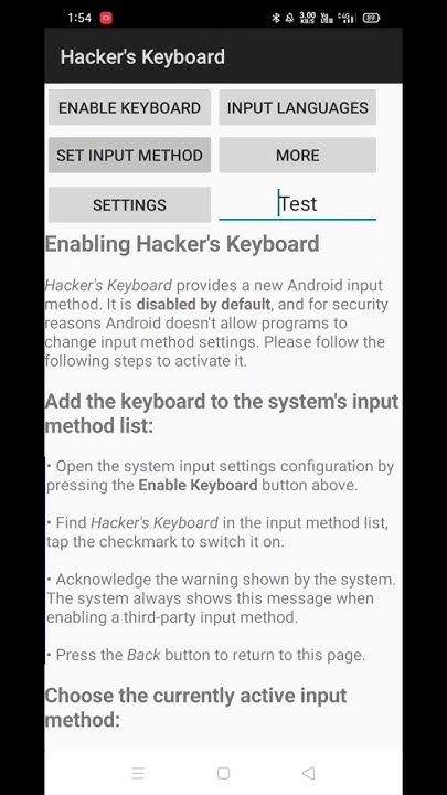 Hacker keyboard Setting || hacker's keyboard parmanent notification ...