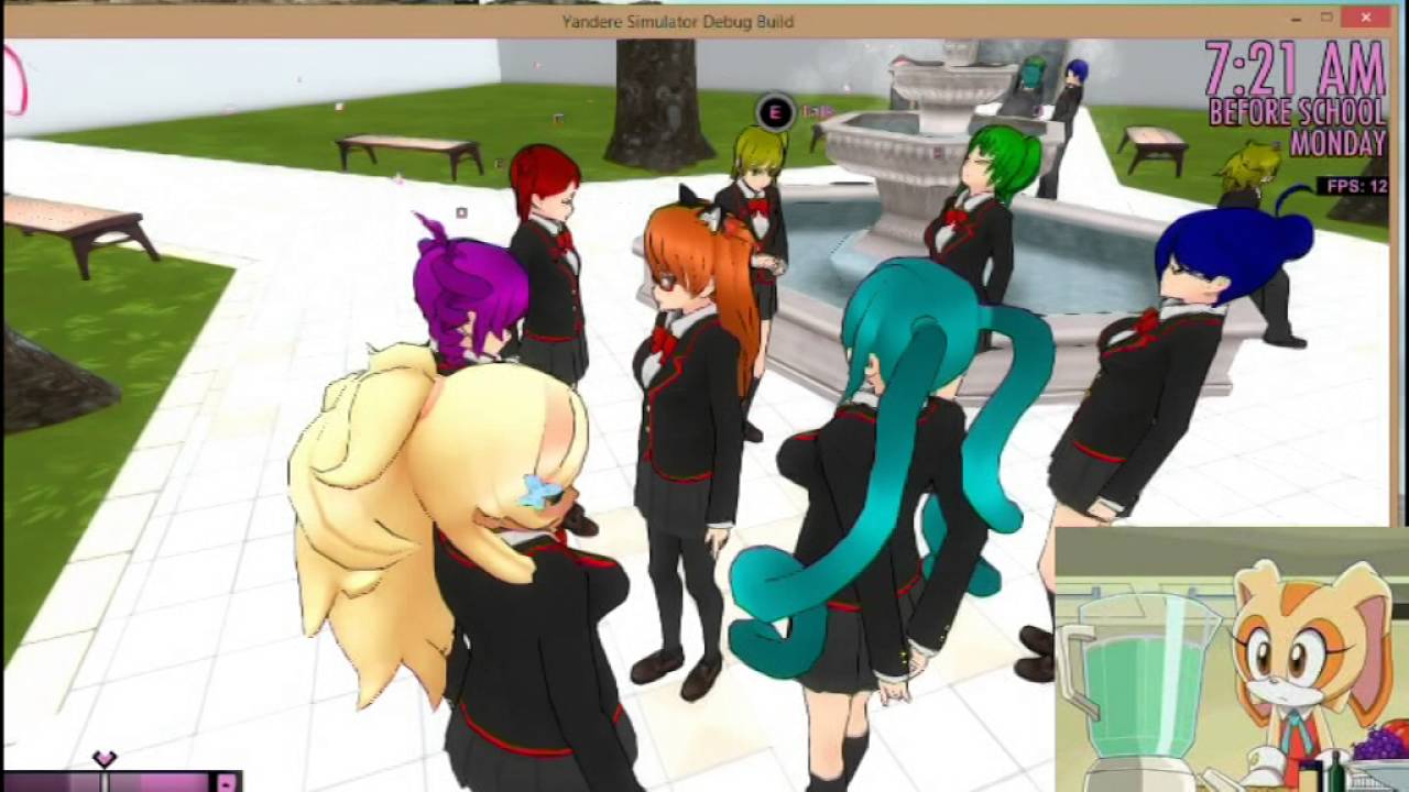 Cream the rabbit plays yandere simulator - YouTube