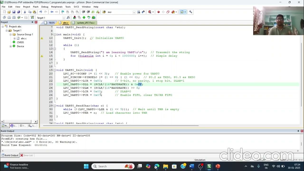 Sending string through UART - YouTube