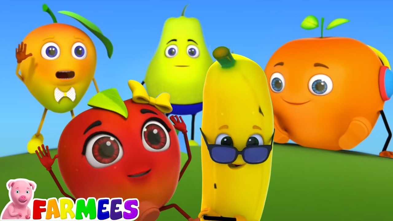 Five Little Fruits, Educational Video and Nursery Rhyme for Kids - YouTube