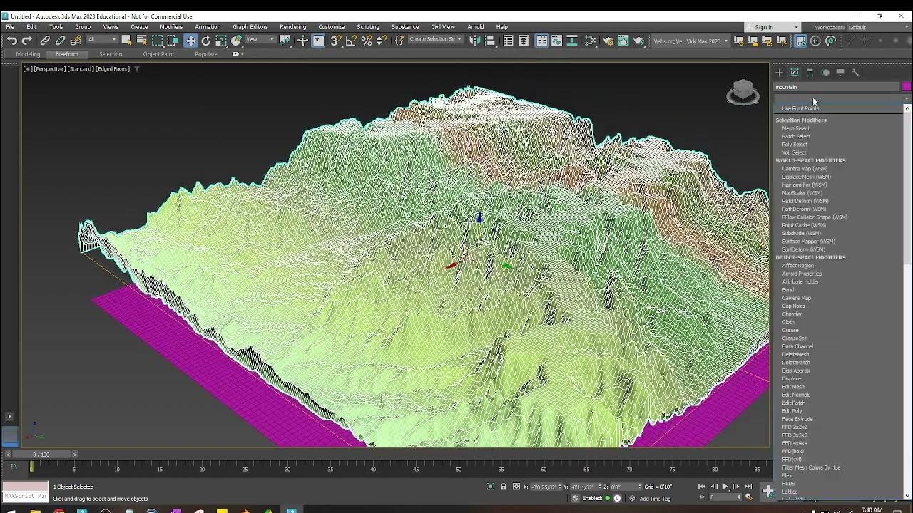 3ds max terrain displace vid 1 - YouTube
