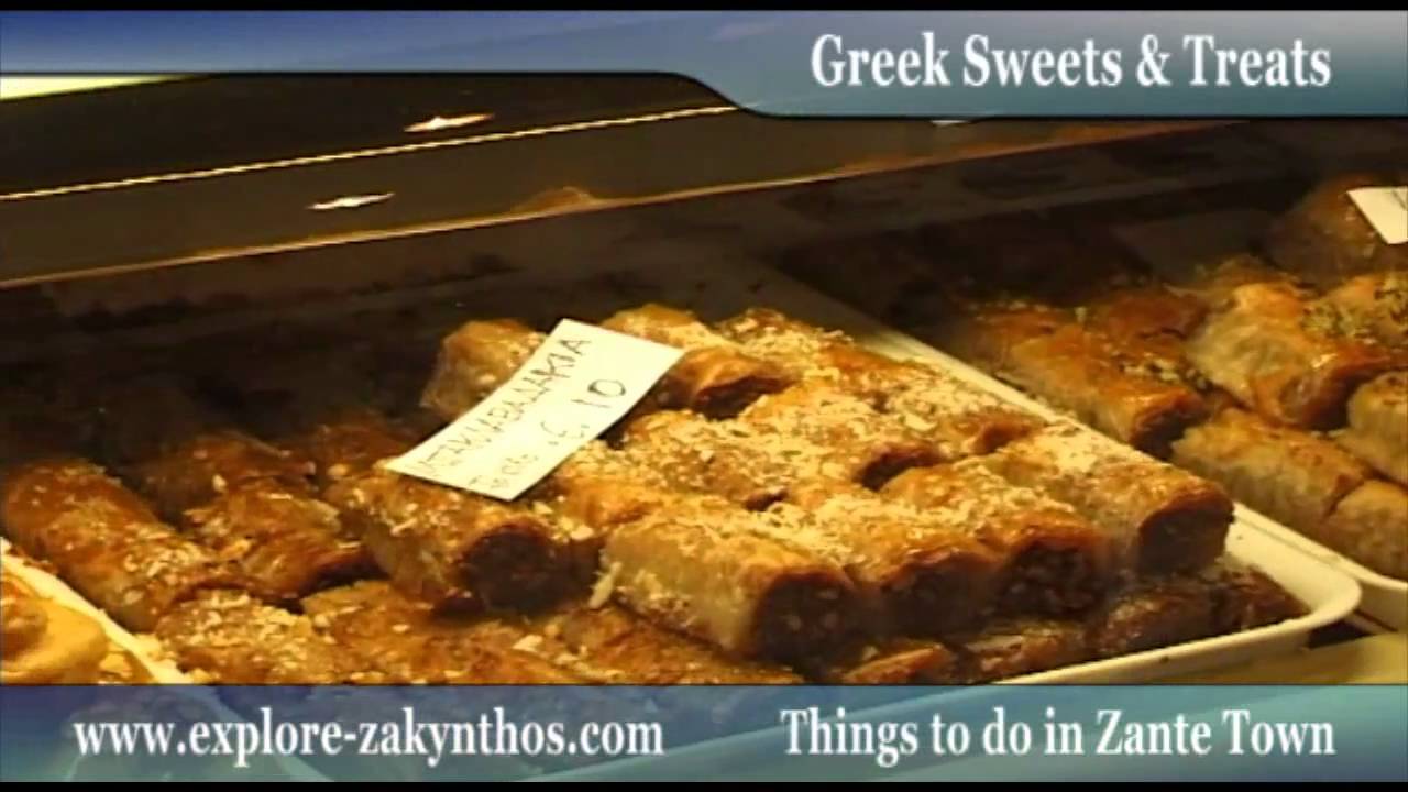 food sweats treats eating zante zakynthos town - YouTube