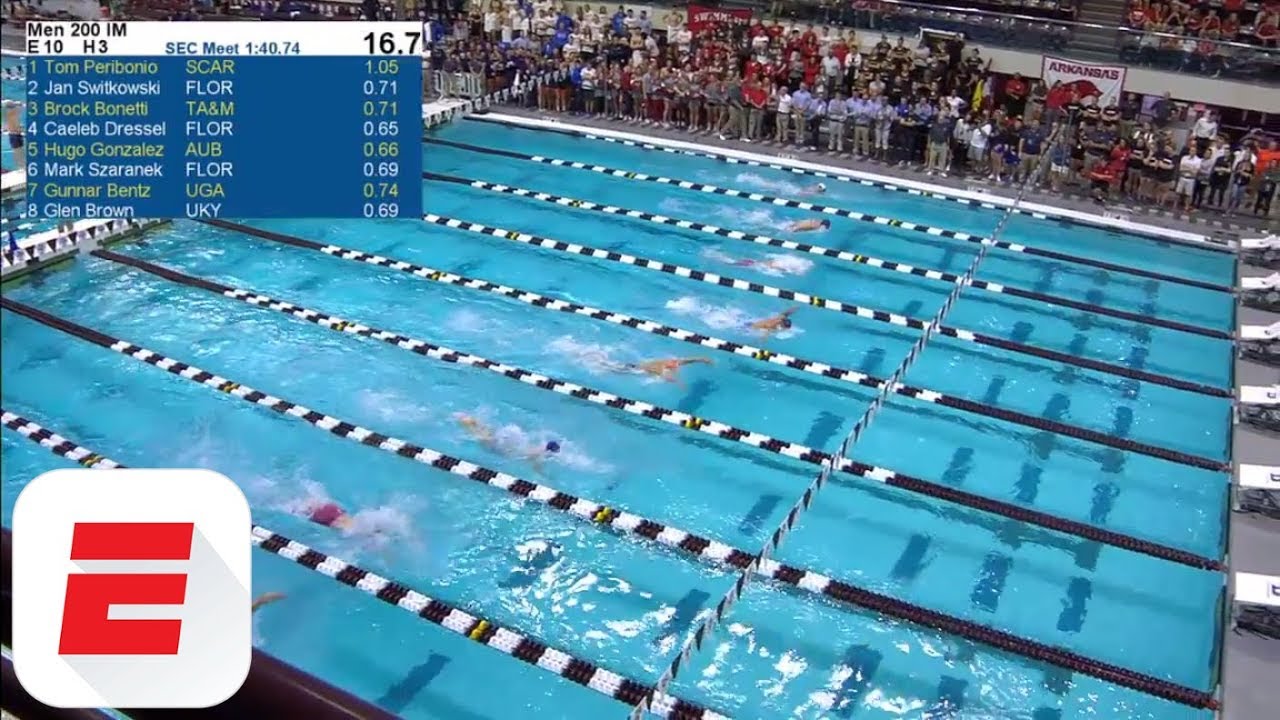 Caeleb Dressel sets American record in 200 IM win at 2018 SEC Swimming ...